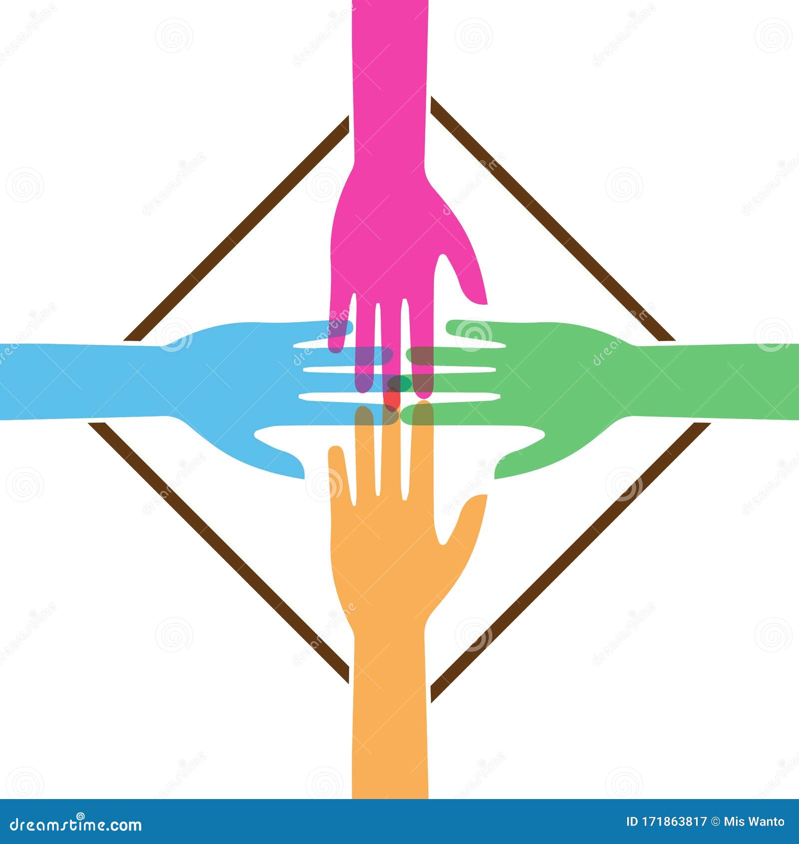 Hand Symbol Community Care Logo Vector Illustration Design Stock Vector ...