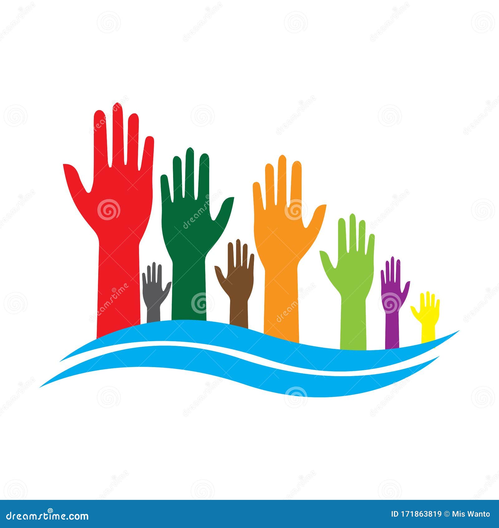 Hand Symbol Community Care Logo Vector Illustration Design Stock Vector ...