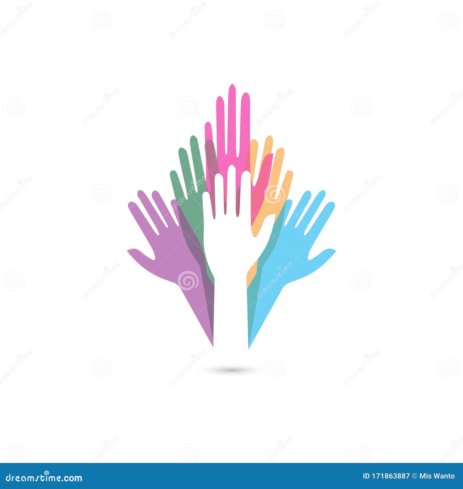 Hand Symbol Community Care Logo Vector Illustration Design Stock Vector ...