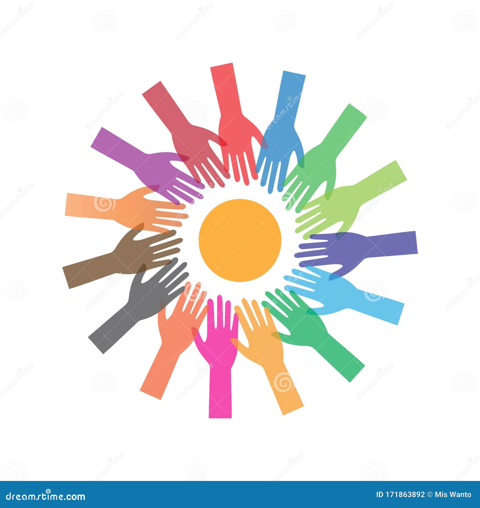 Hand Symbol Community Care Logo Vector Illustration Design Stock Vector ...
