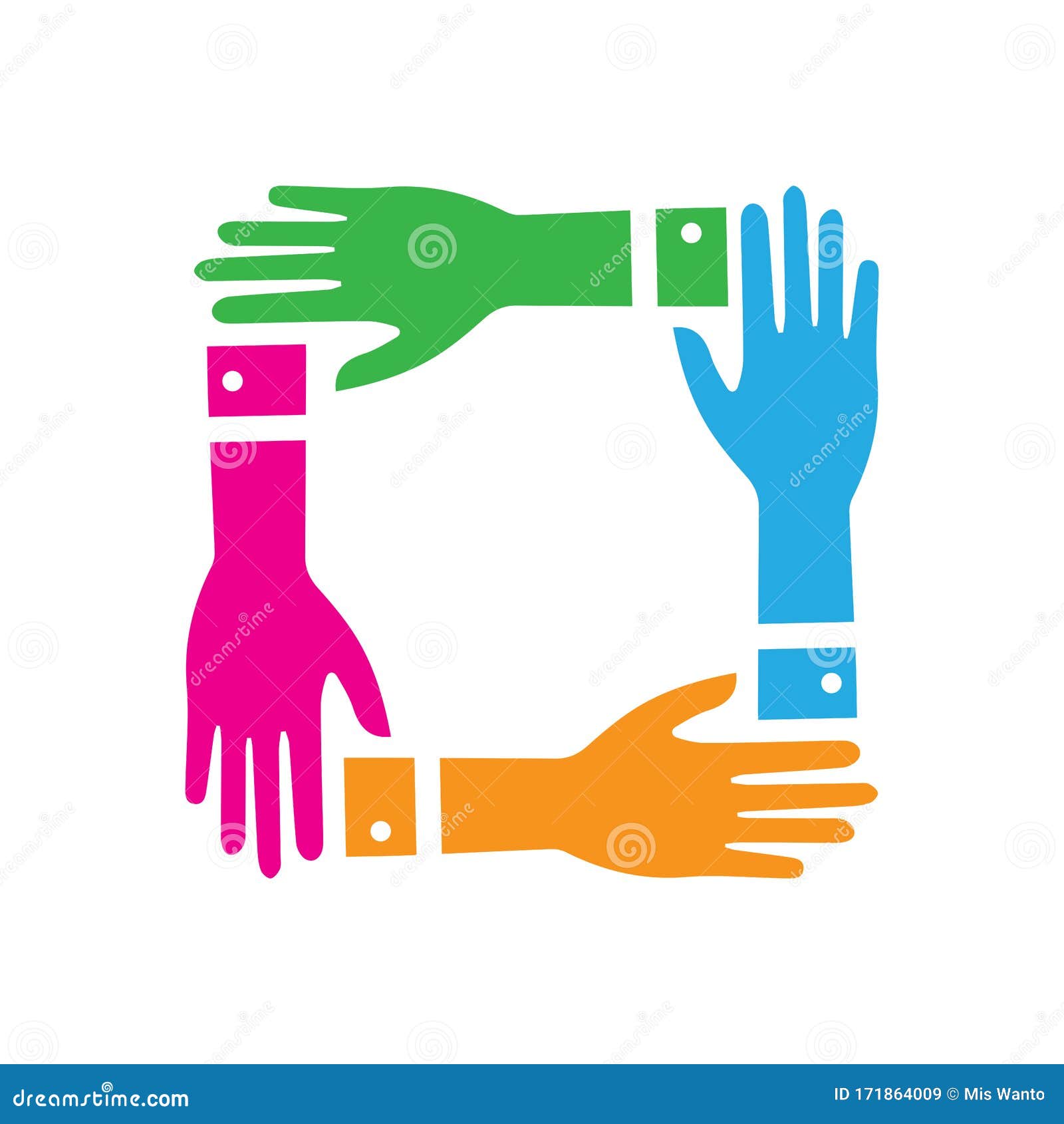 Hand Symbol Community Care Logo Vector Illustration Design Stock Vector ...