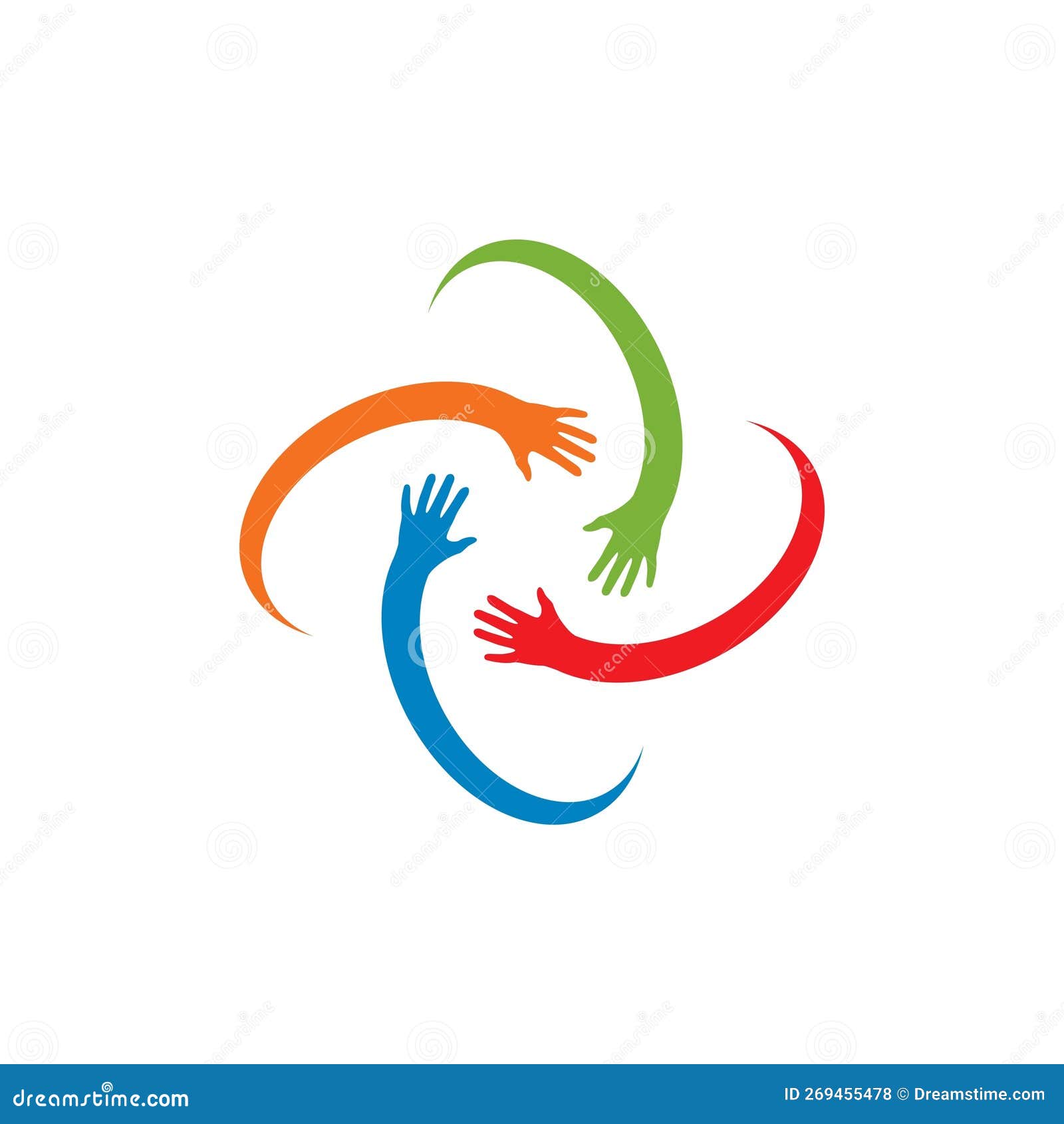 Hand Symbol Community Care Logo Vector Illustration Stock Vector ...