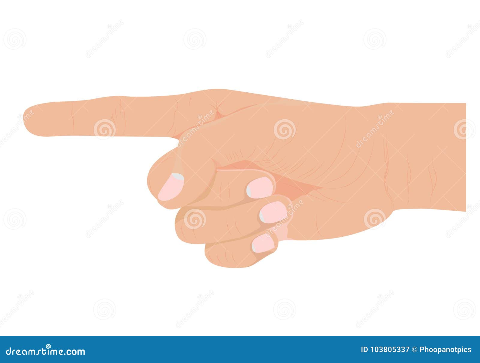 The hand symbol stock vector. Illustration of palm, point - 103805337
