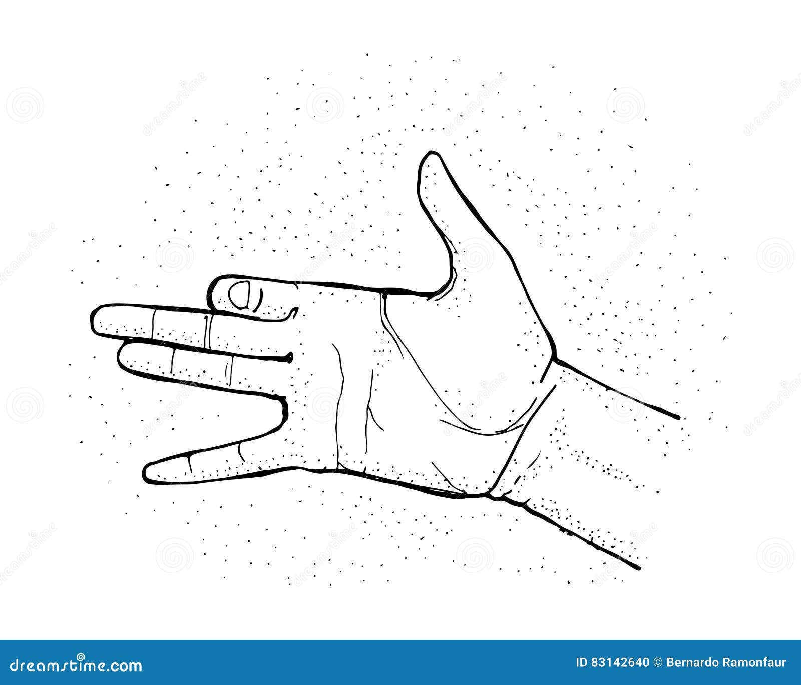 Hand symbol of a dog head stock vector. Illustration of fingers - 83142640