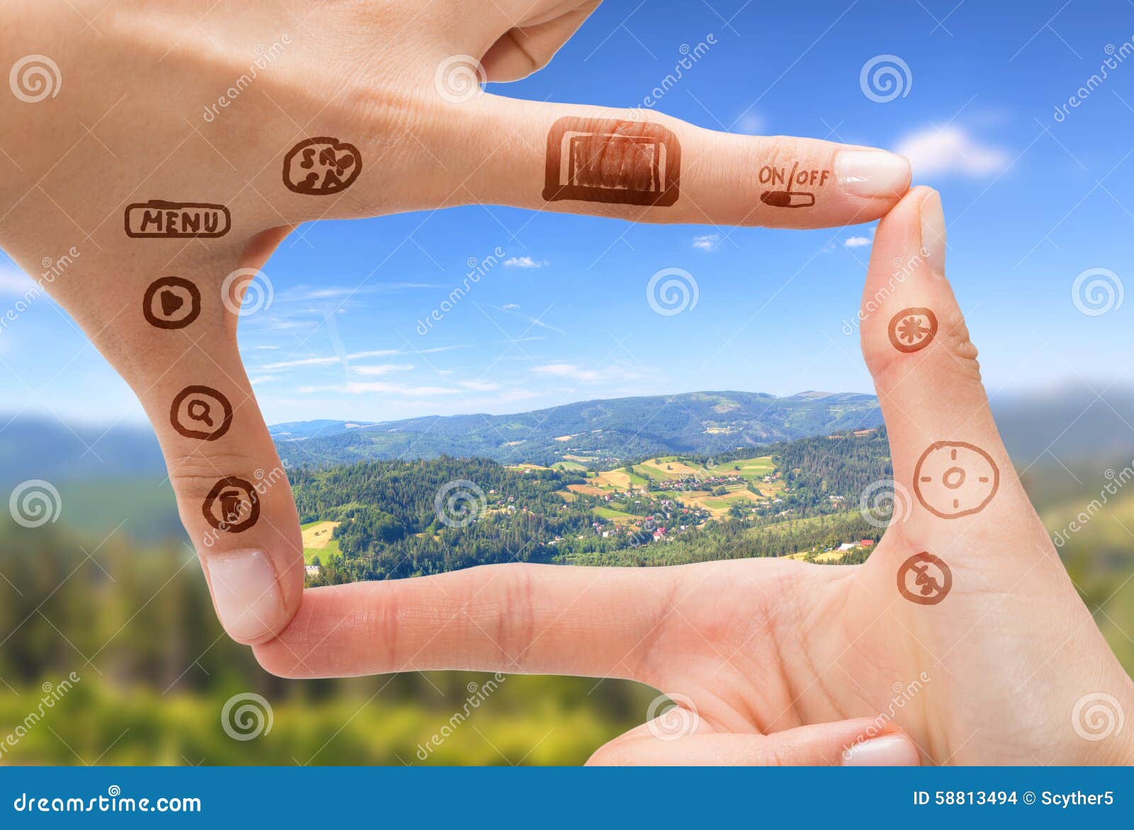 Hand Symbol that Means Digital Camera Stock Photo - Image of caucasian ...