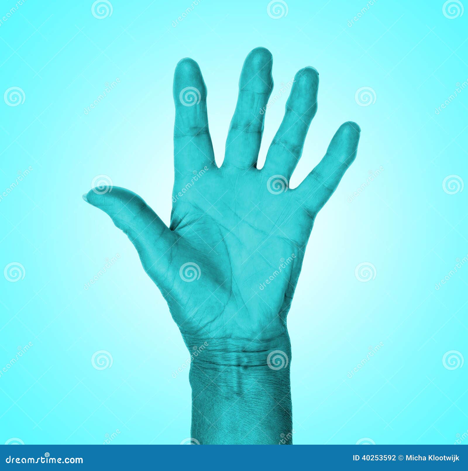 Hand Symbol, Saying Five, Saying Hello or Saying Stop Stock Photo ...