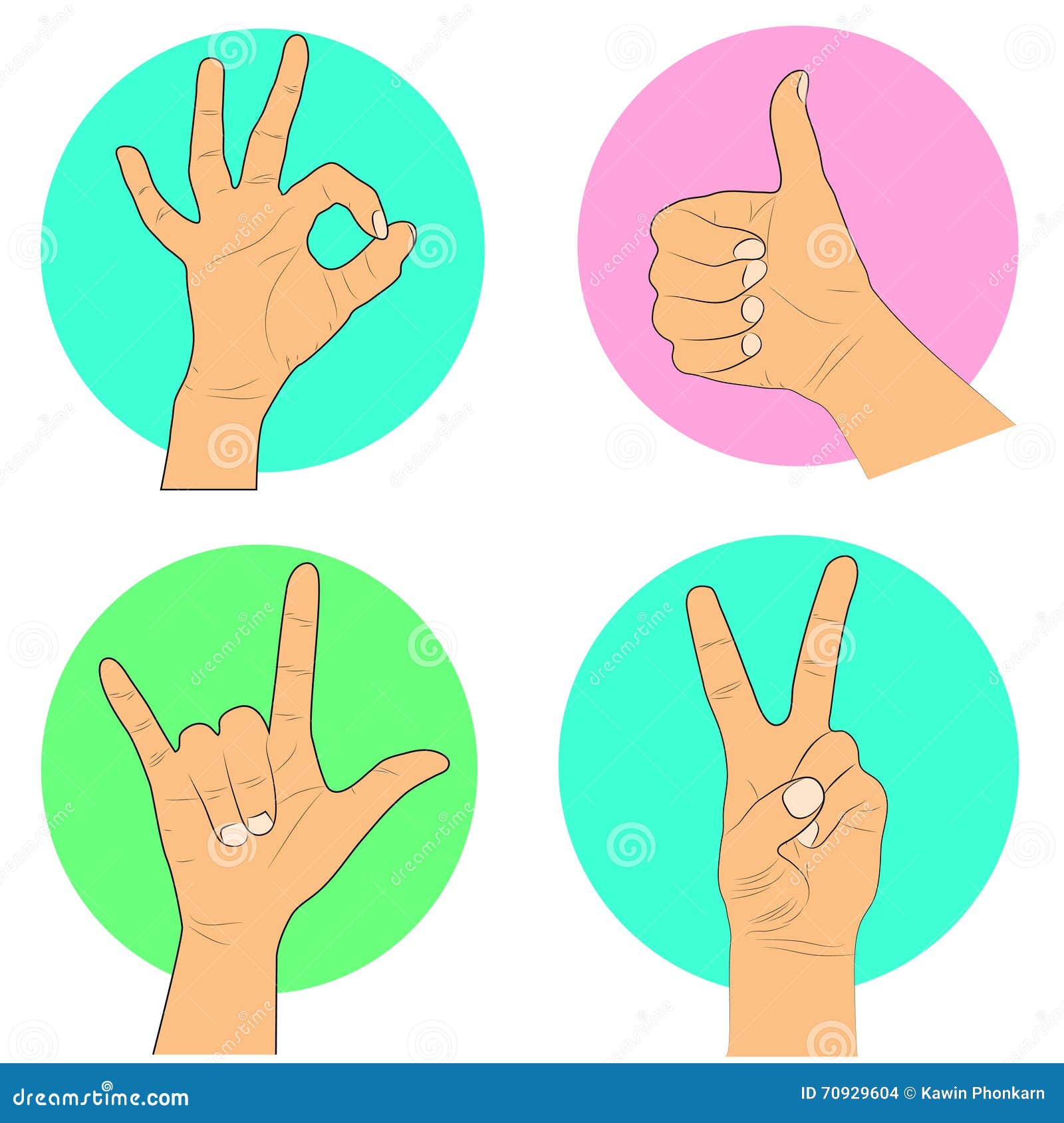 Hand symbol vector stock vector. Illustration of like - 70929604