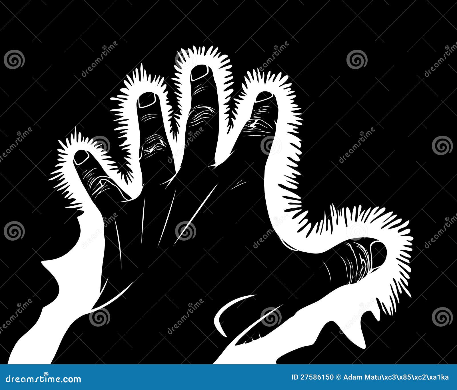 Hand symbolic pain stock vector. Illustration of symbol - 27586150