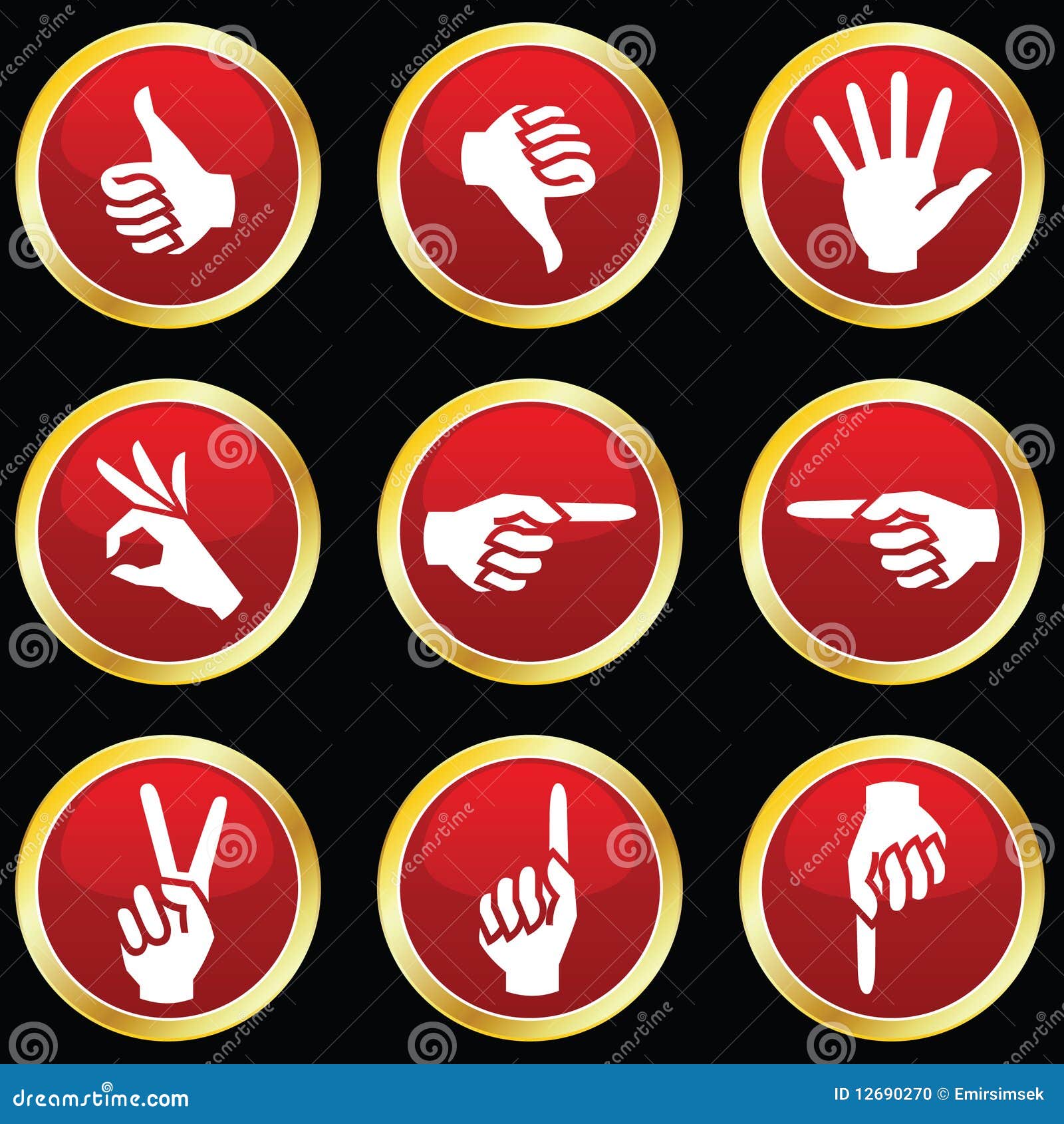 Hand Symbols stock vector. Illustration of identity, people - 12690270