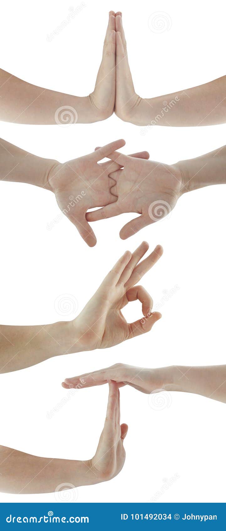 Hand Symbols Isolated on White Stock Photo - Image of hand, greeting ...