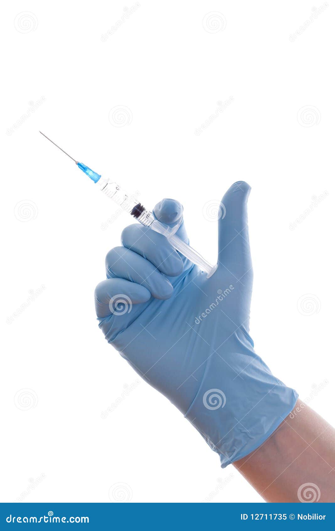 Hand with the syringe stock image. Image of drop, medicine - 12711735