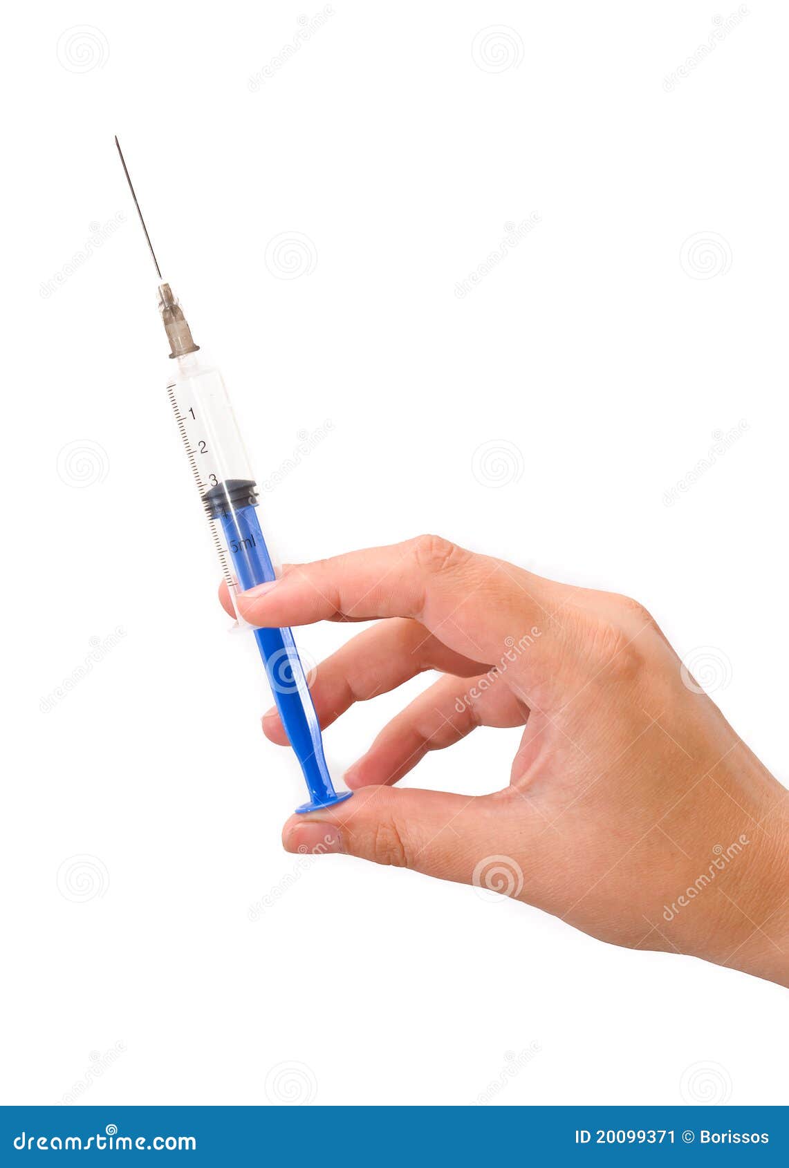 Hand with a syringe stock image. Image of holding, isolated - 20099371
