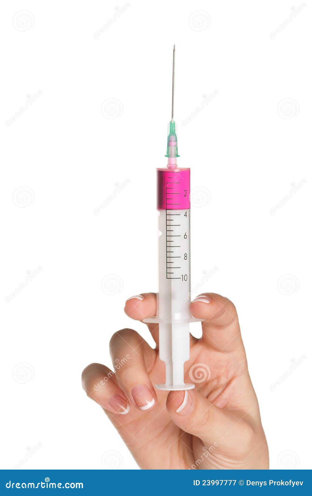 Hand with syringe stock image. Image of medicine, help - 23997777