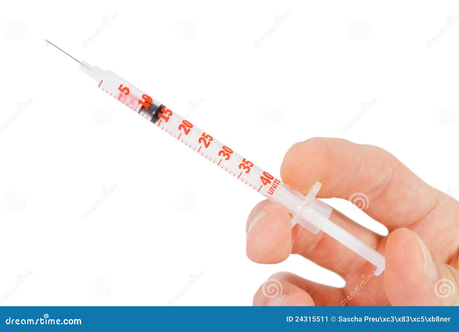 Hand with syringe stock image. Image of drugs, background - 24315511