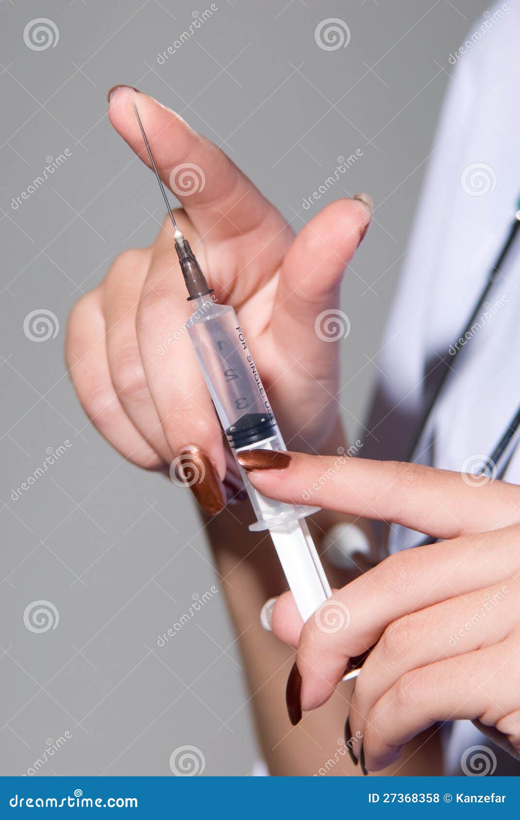 Hand with a syringe stock photo. Image of injection, person - 27368358