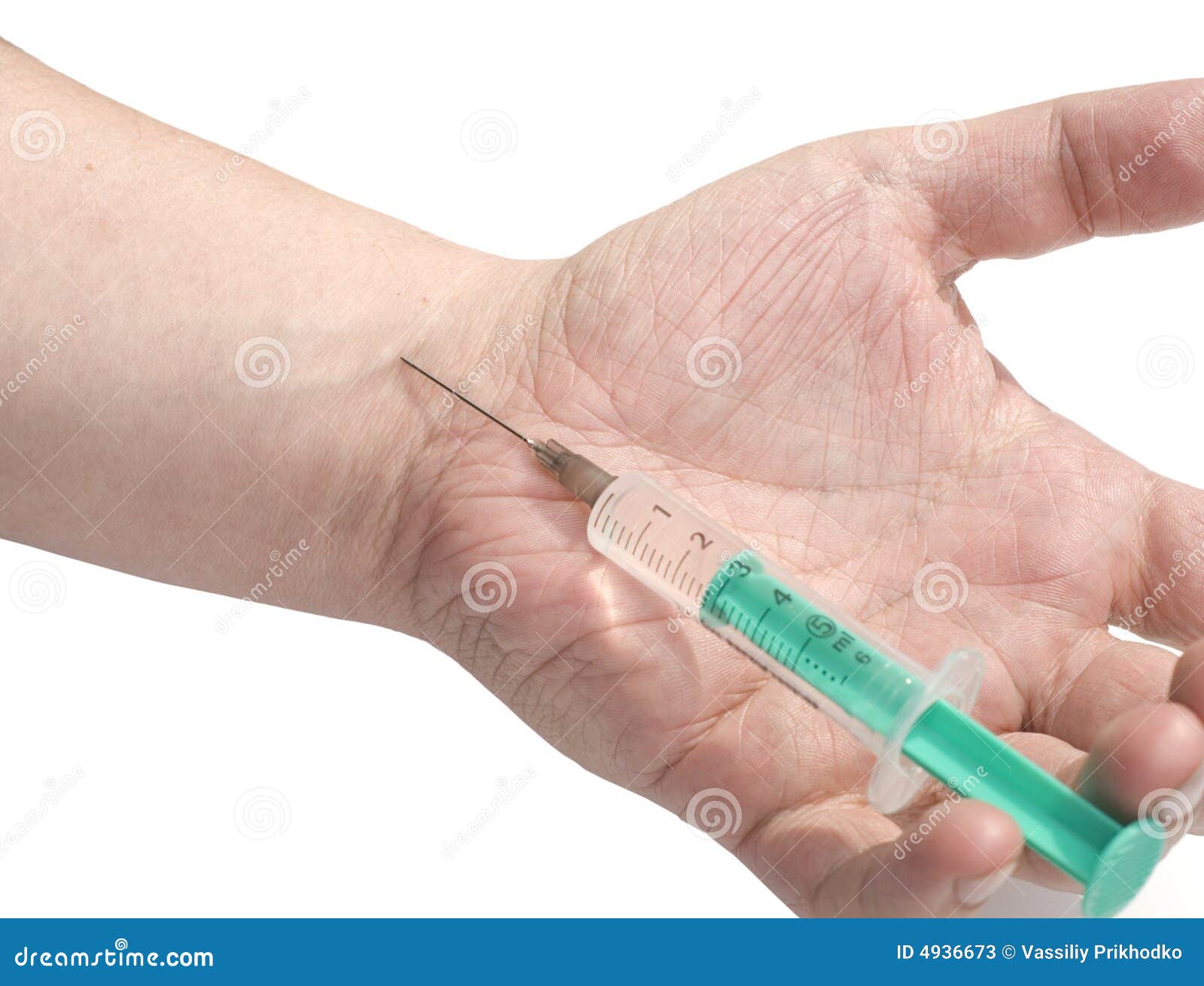 Hand and syringe stock image. Image of drug, medicine - 4936673