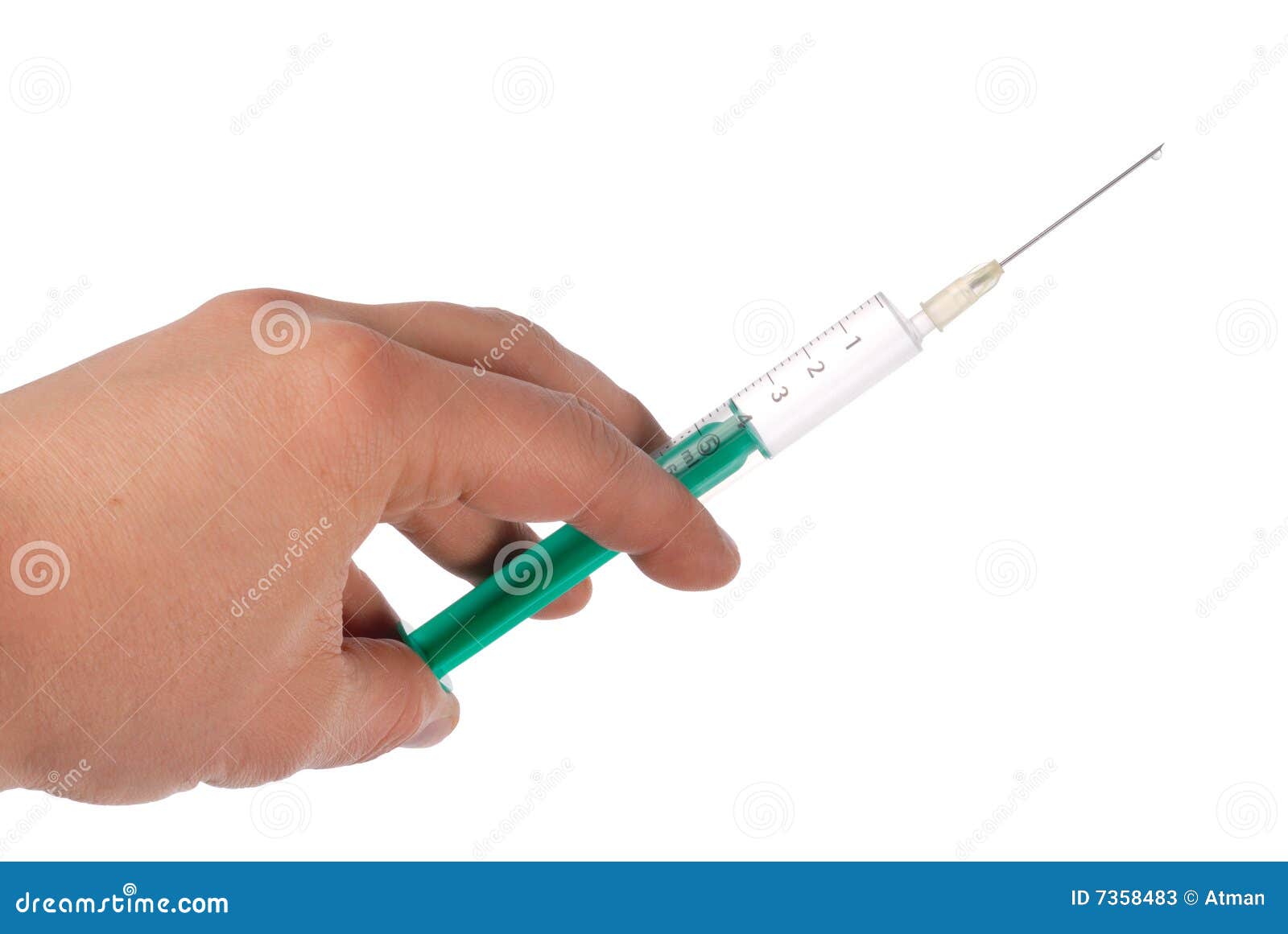 Hand and Syringe stock image. Image of inject, nurse, needle - 7358483