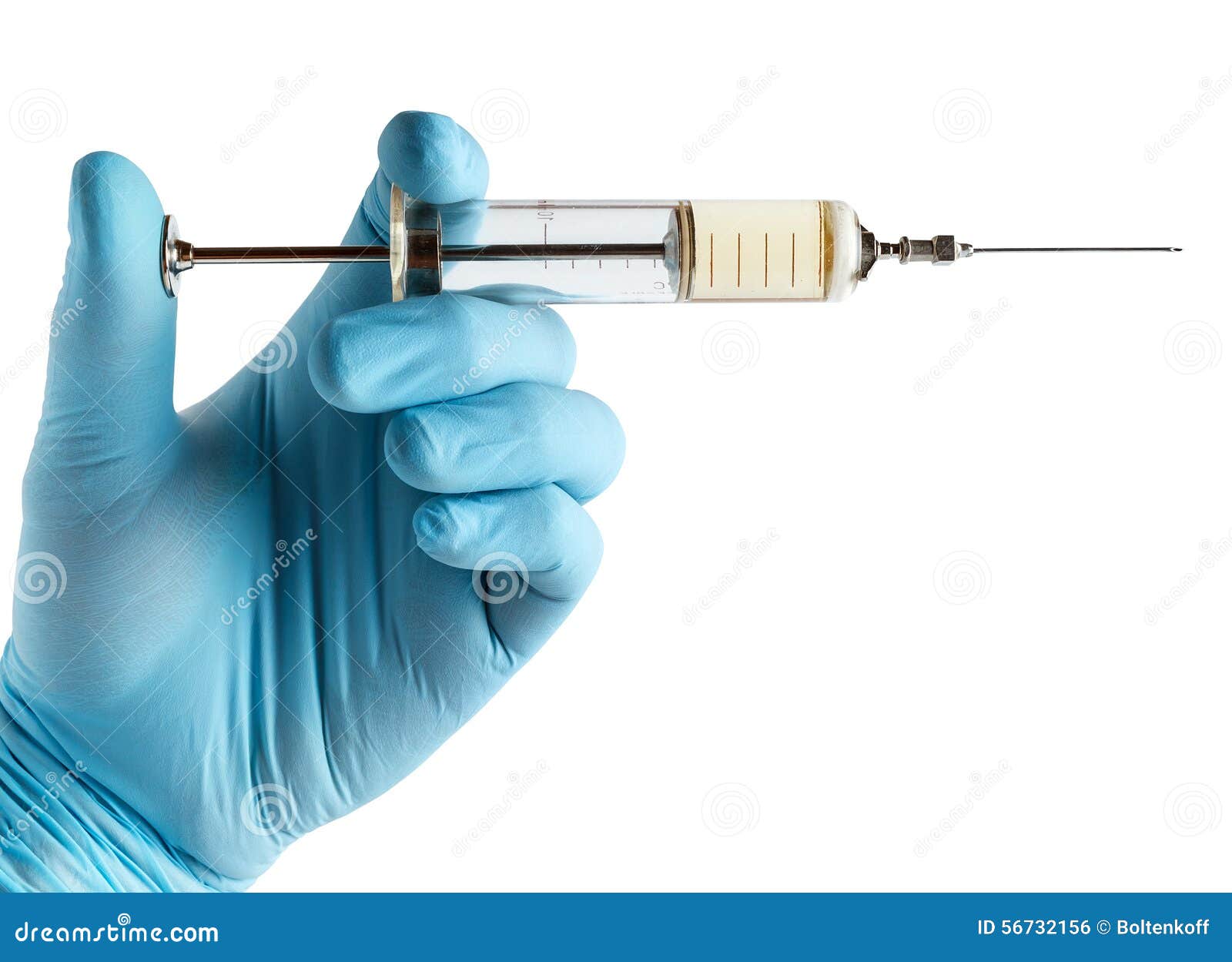 Hand with syringe stock photo. Image of glove, white - 56732156