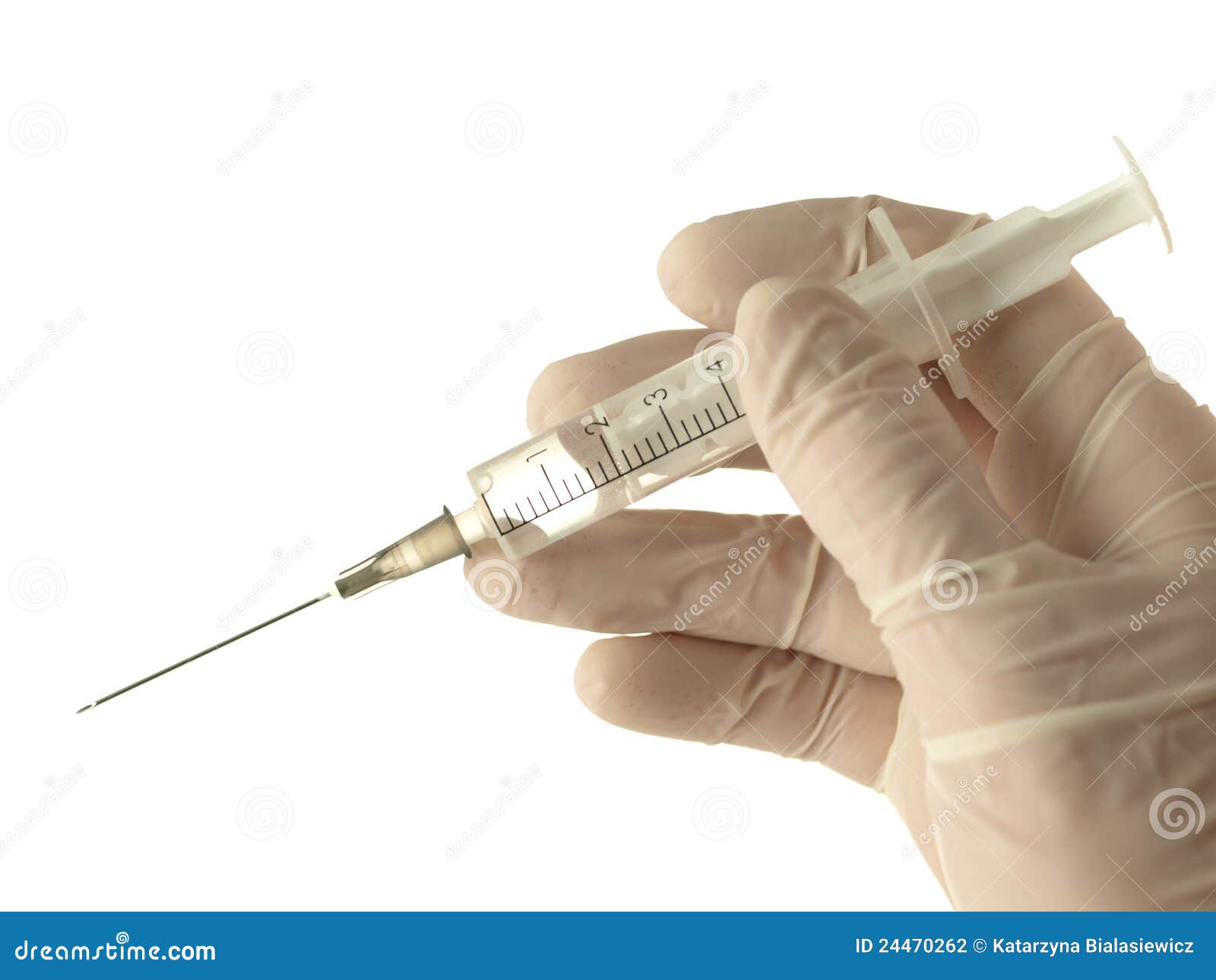 Hand with Syringe, Isolated Stock Photo - Image of doctor, patient ...