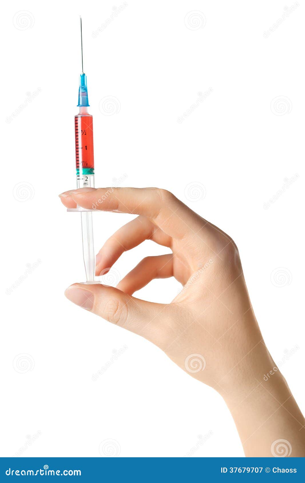 Hand with syringe stock image. Image of illness, white - 37679707