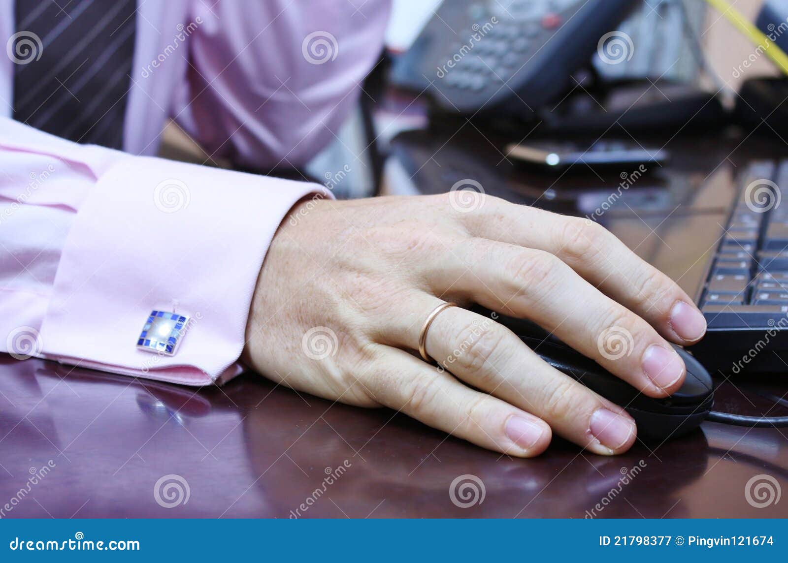 Hand on the table stock image. Image of mouse, button - 21798377
