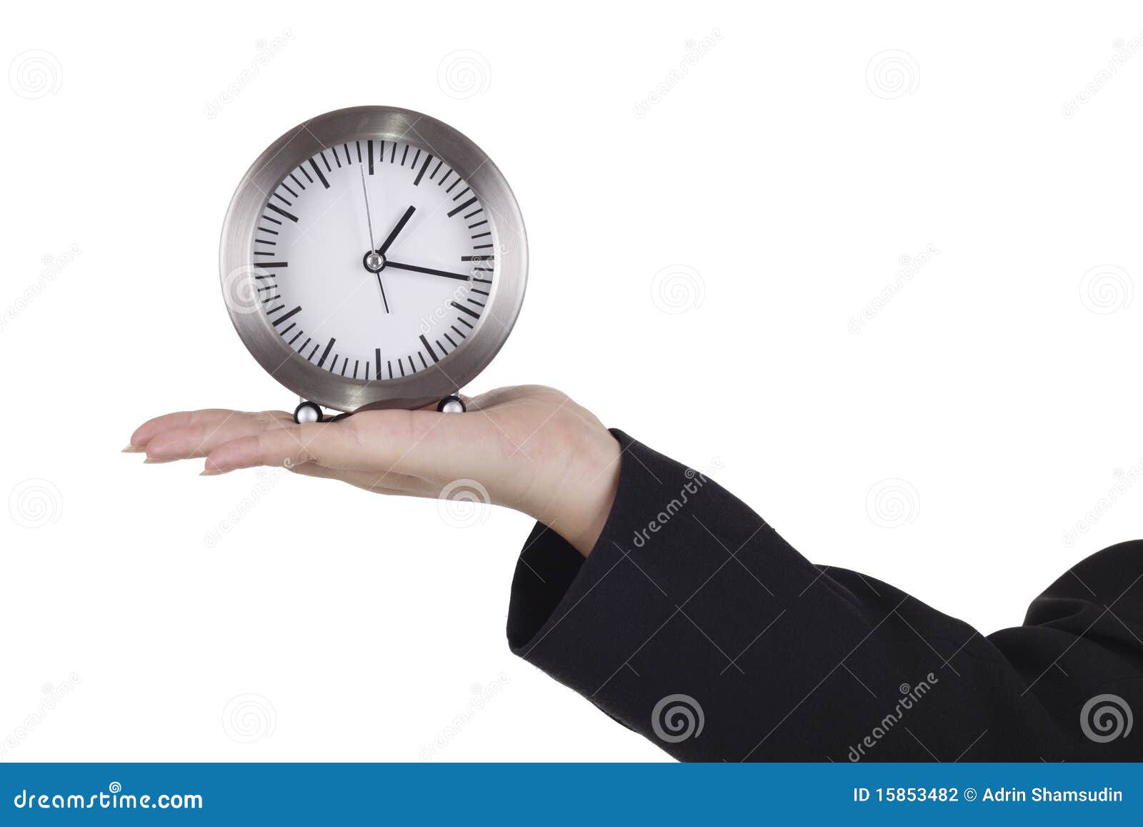 Hand and table clock stock photo. Image of horizontal - 15853482