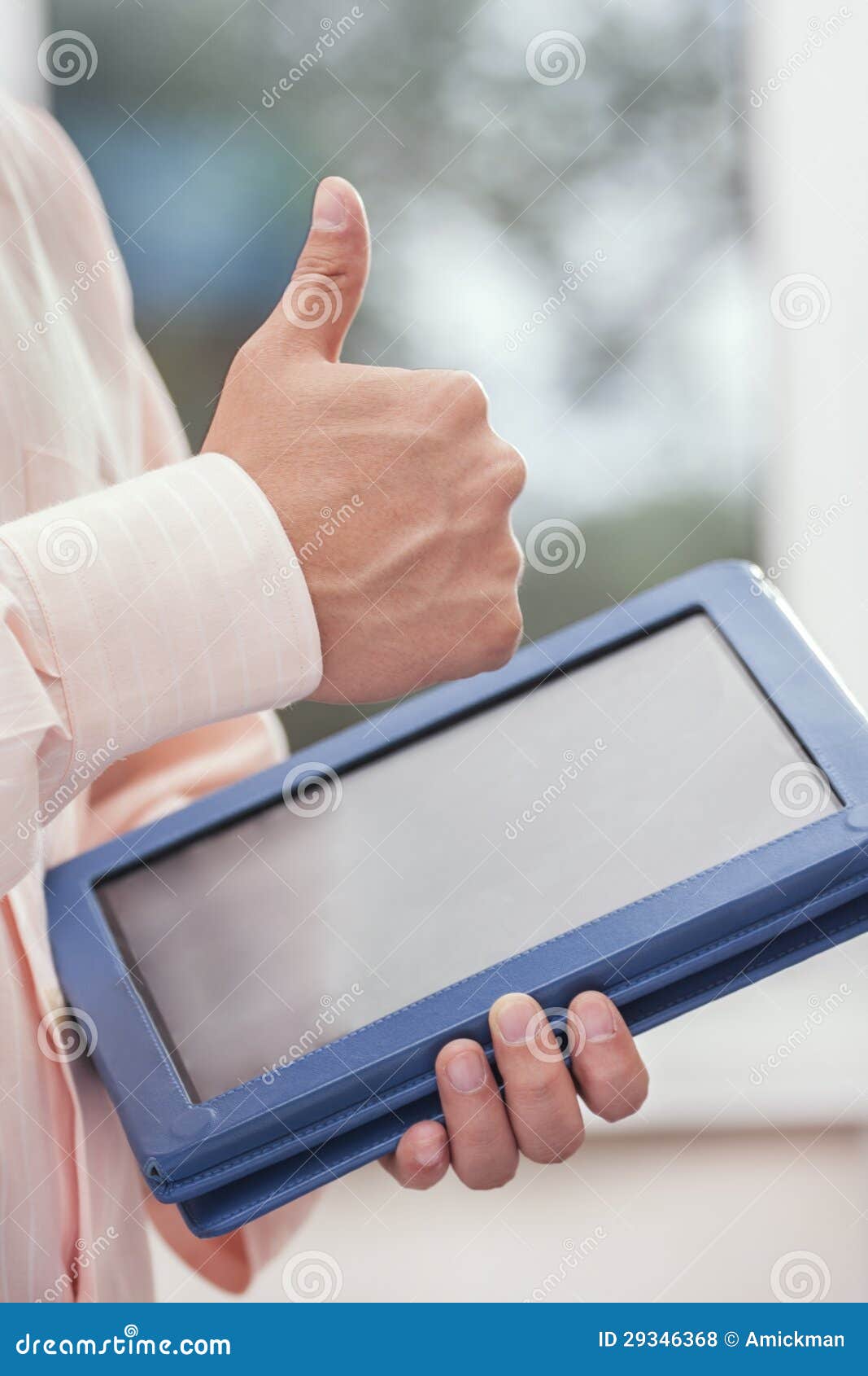Hand with tablet touch stock photo. Image of device, display - 29346368