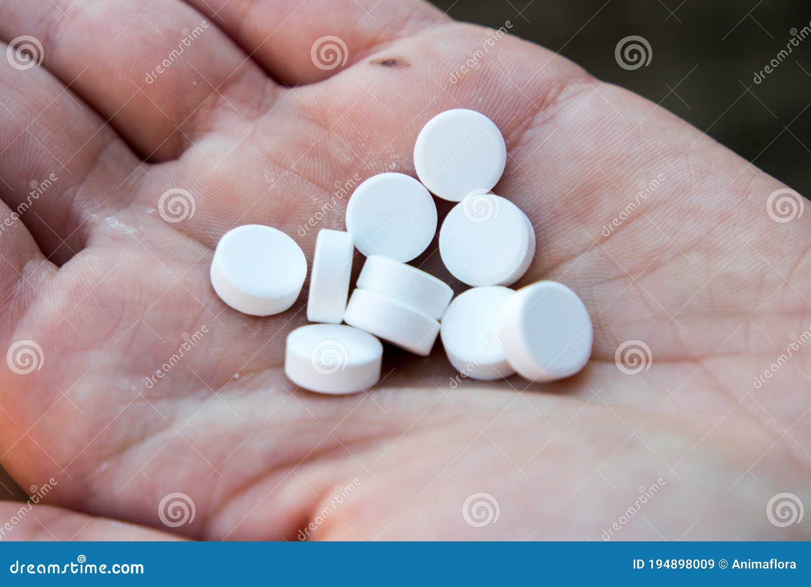 Hand With Tablets And A Glass Of Water Stock Photo | CartoonDealer.com ...