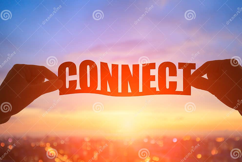 Hand take connect word stock photo. Image of plan, performance - 89421212