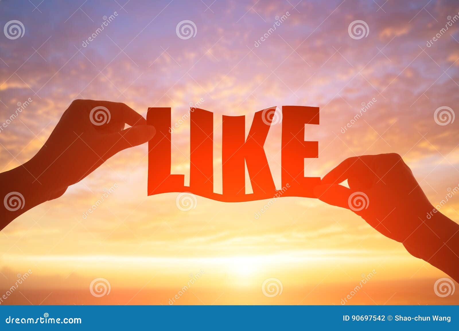 Hand take like word stock illustration. Illustration of nice - 90697542