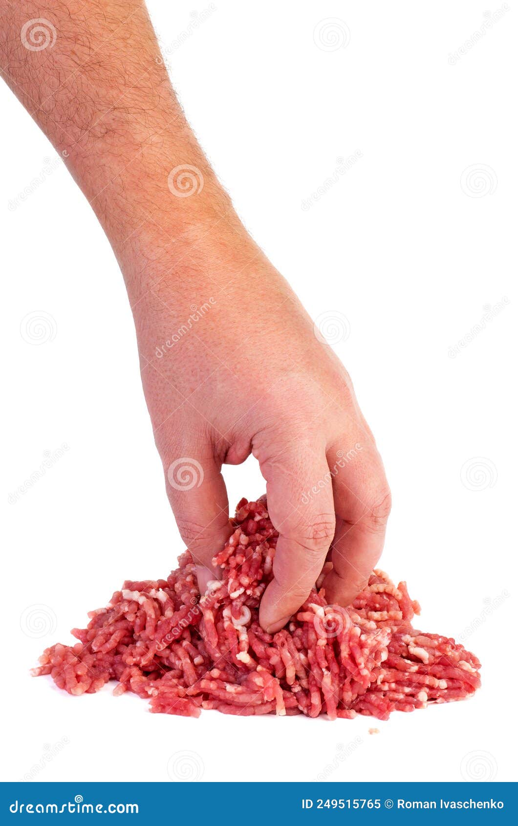 Hand take minced meat stock image. Image of turkey, ingredient - 249515765