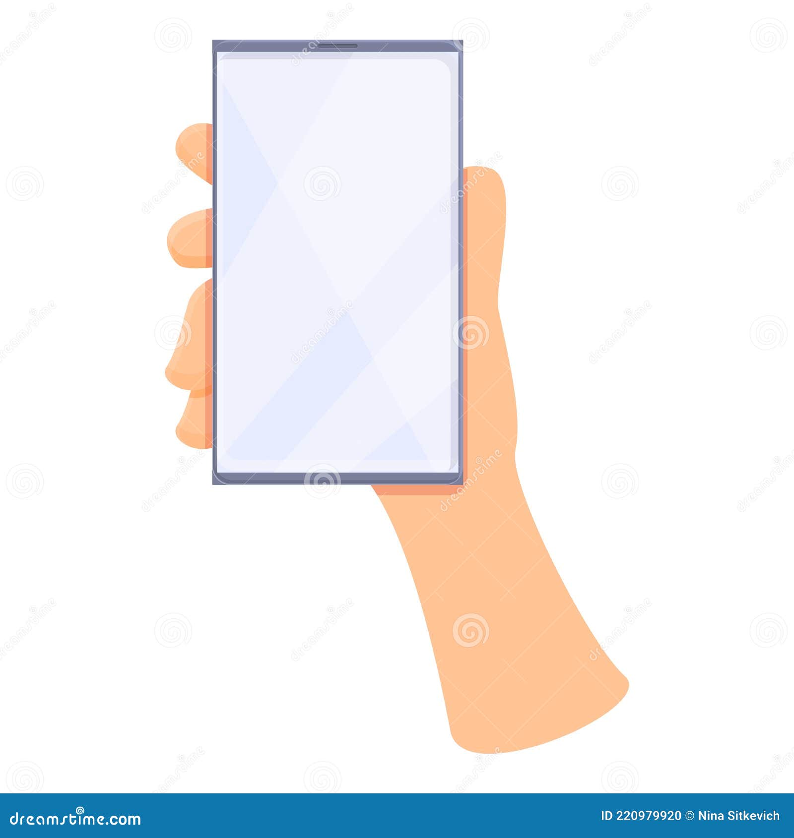 Hand Take Phone Tu Web Surf Icon, Cartoon Style Stock Vector ...