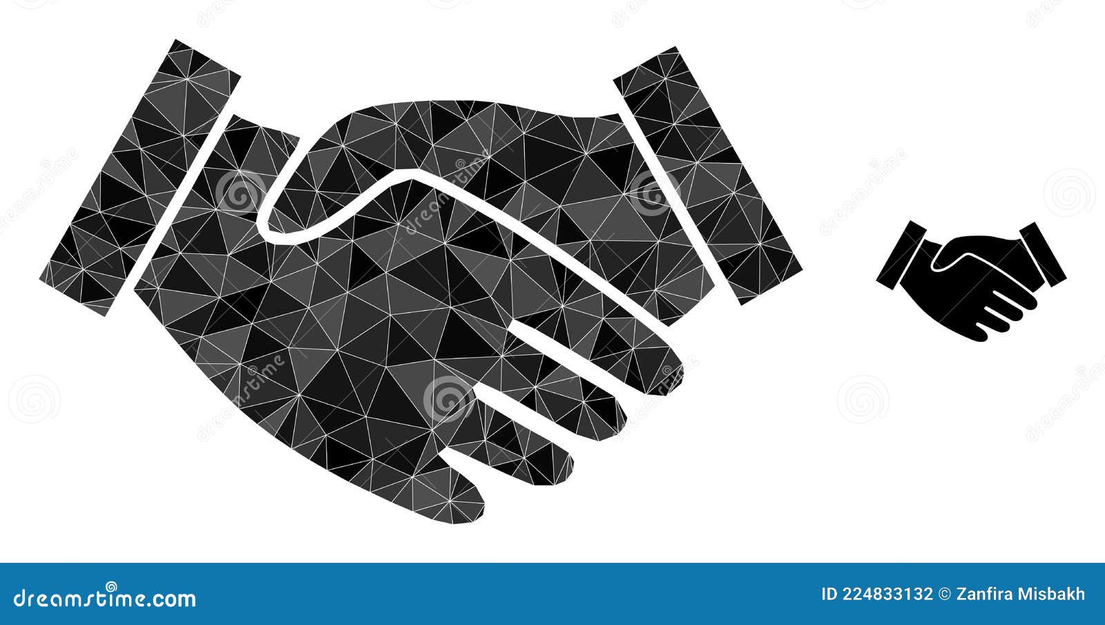 Hand Take Polygonal Lowpoly Flat Icon Stock Vector - Illustration of ...