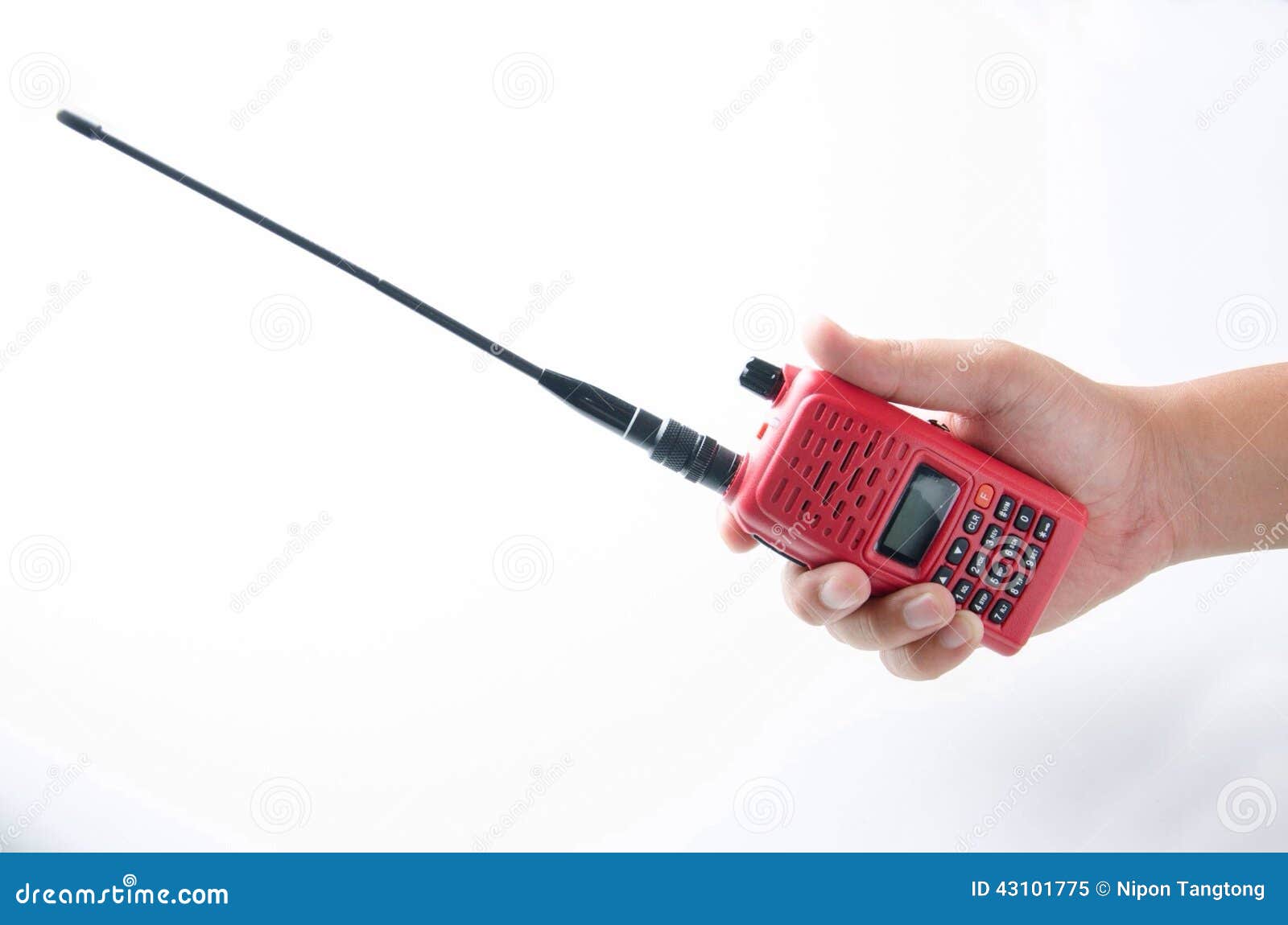 Hand take a radio stock image. Image of hand, white, radio - 43101775