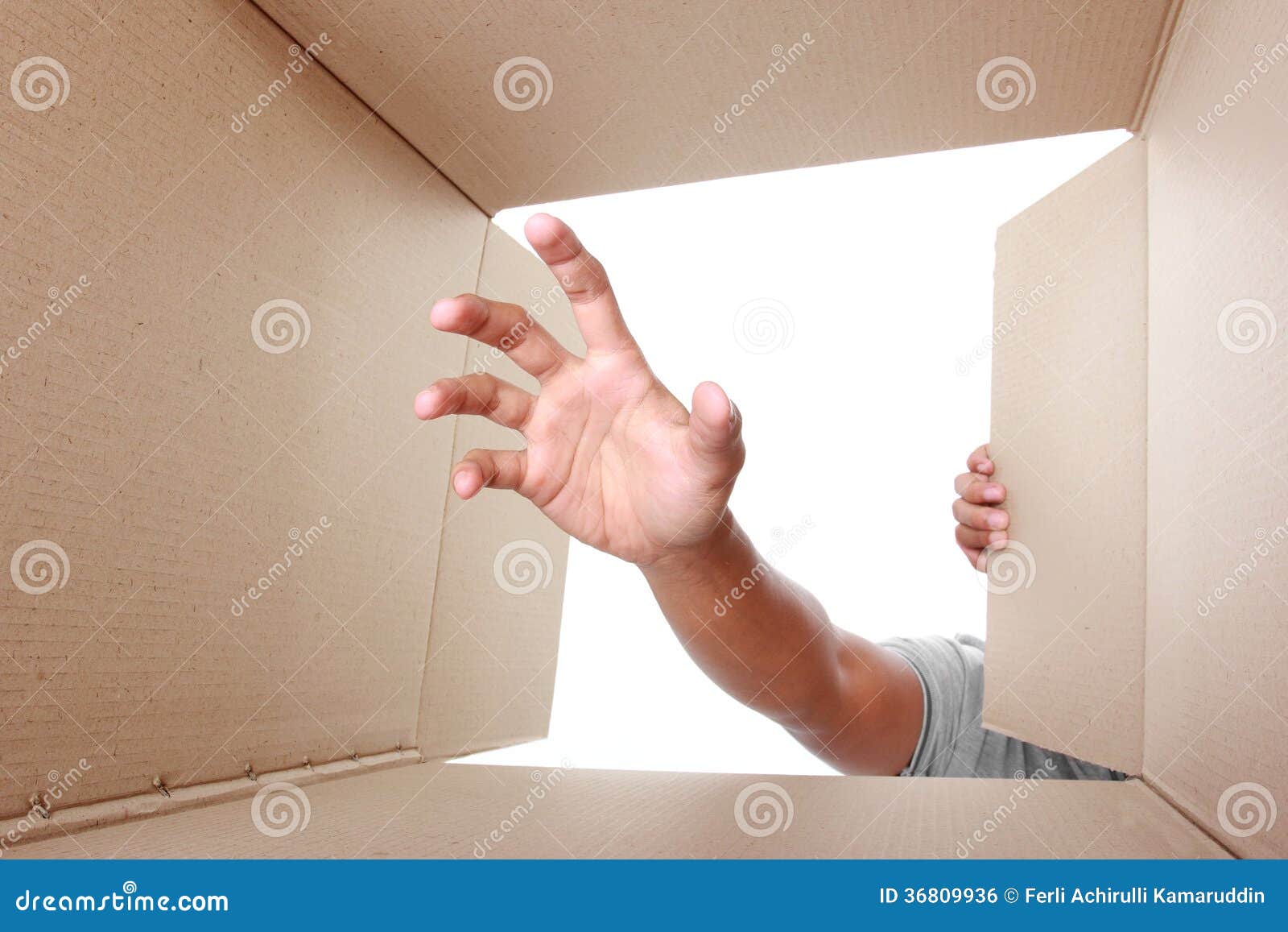 Hand Take Something Inside Box Stock Photo - Image of post, pack: 36809936