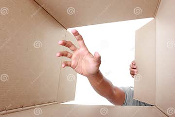 Hand Take Something Inside Box Stock Photo - Image of post, pack: 36809936
