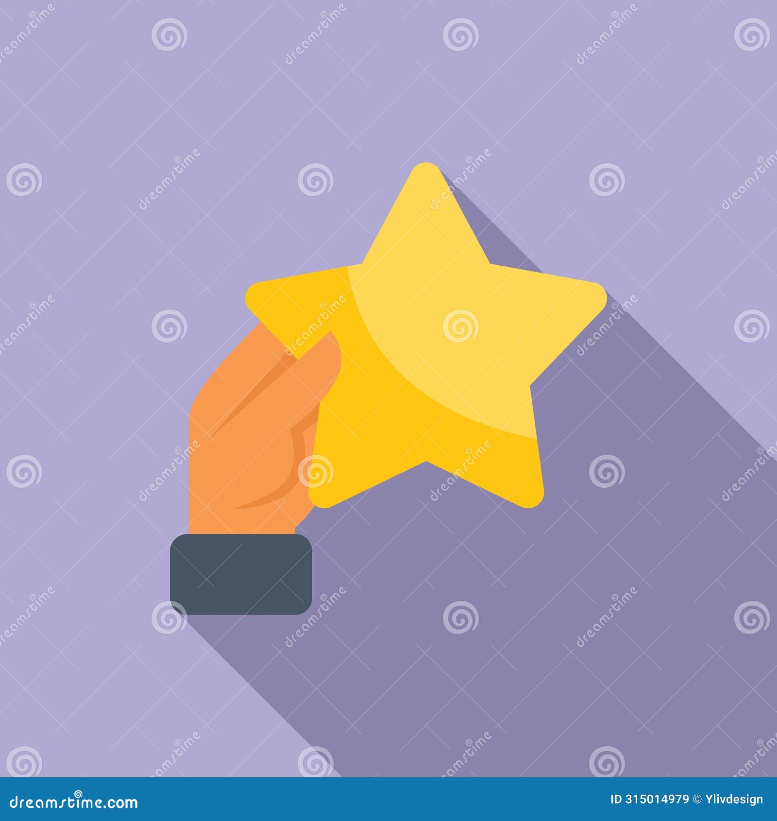 Hand Take Star Icon Flat Vector. Take Leader Chance Stock Vector ...