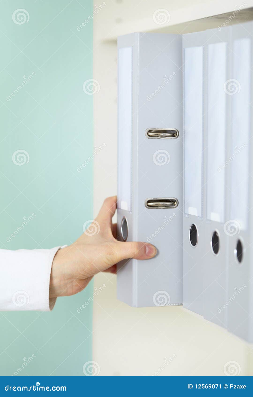 Hand Takes from Archive Folder with Documentation Stock Image - Image ...