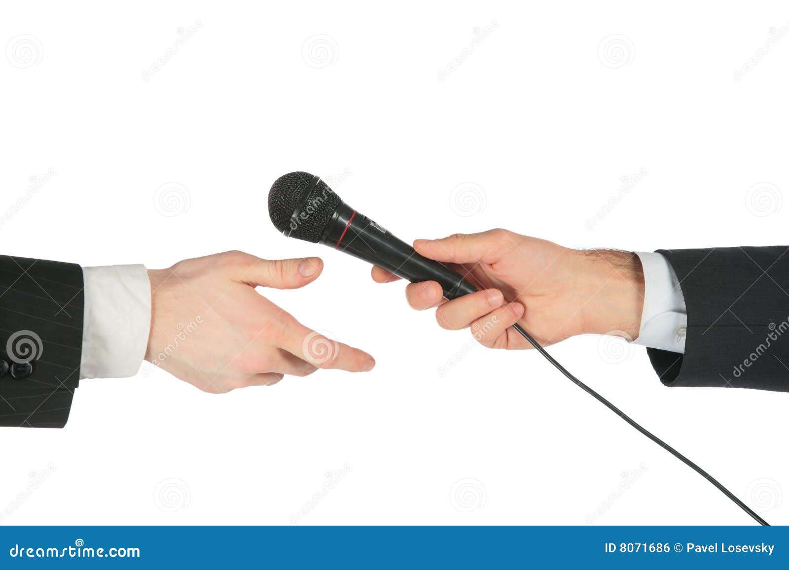 Hand Takes Microphone from Another Stock Photo - Image of politics ...