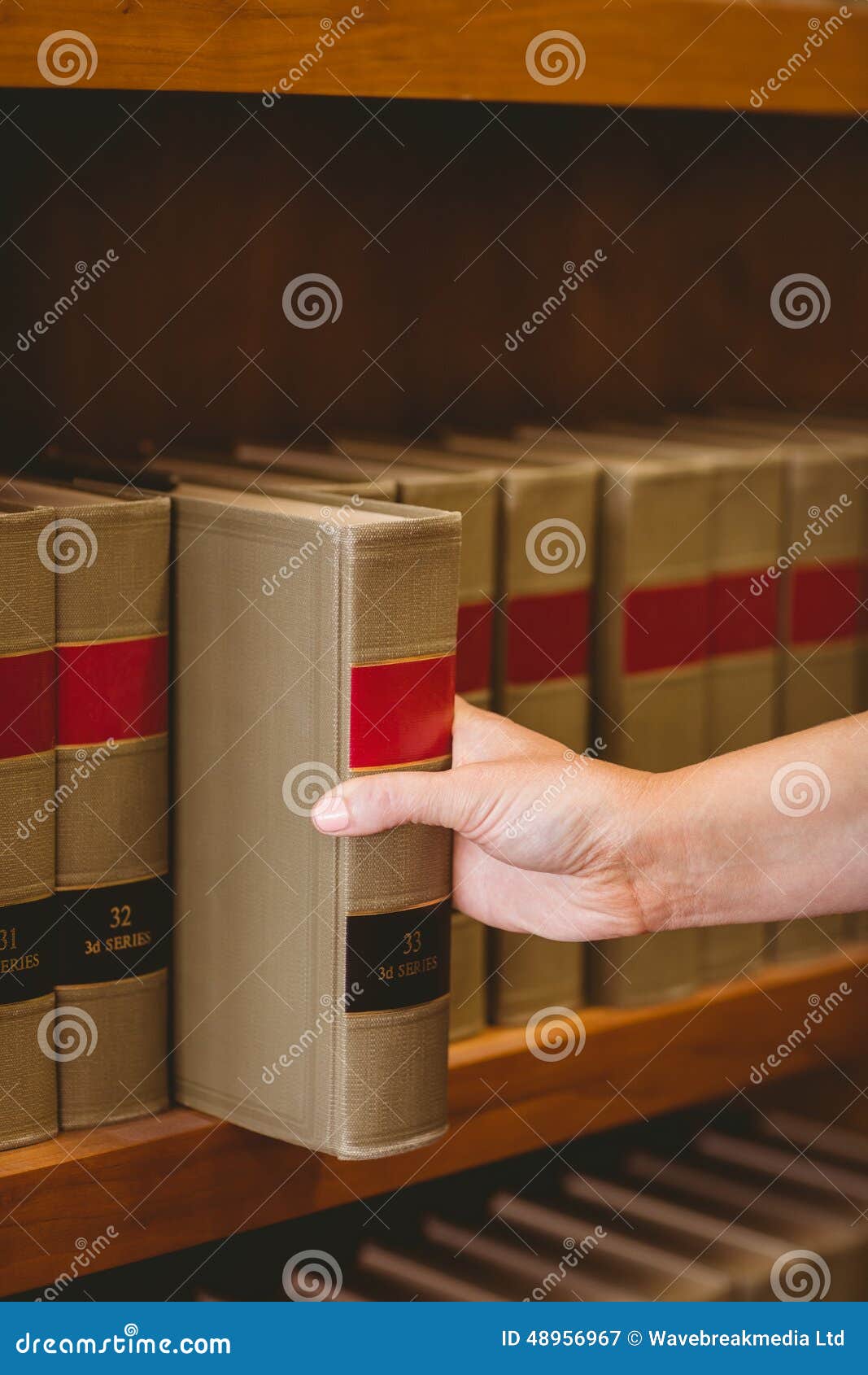 Hand Taking a Book from Bookshelf Stock Image - Image of textbook, book ...