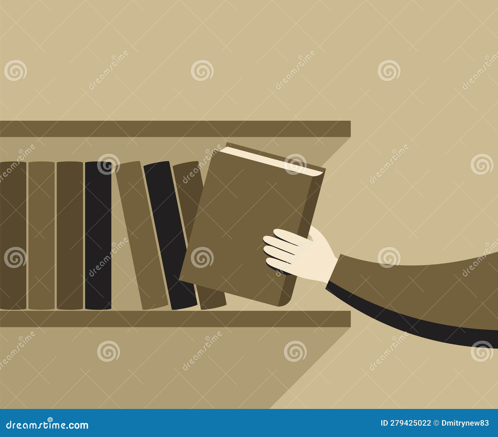 Hand Taking the Book - Self-studying Motivation Stock Vector ...