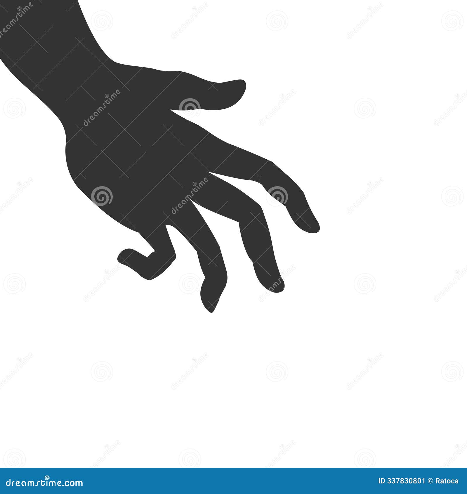 Hand taking flat draw stock vector. Illustration of coffee - 337830801