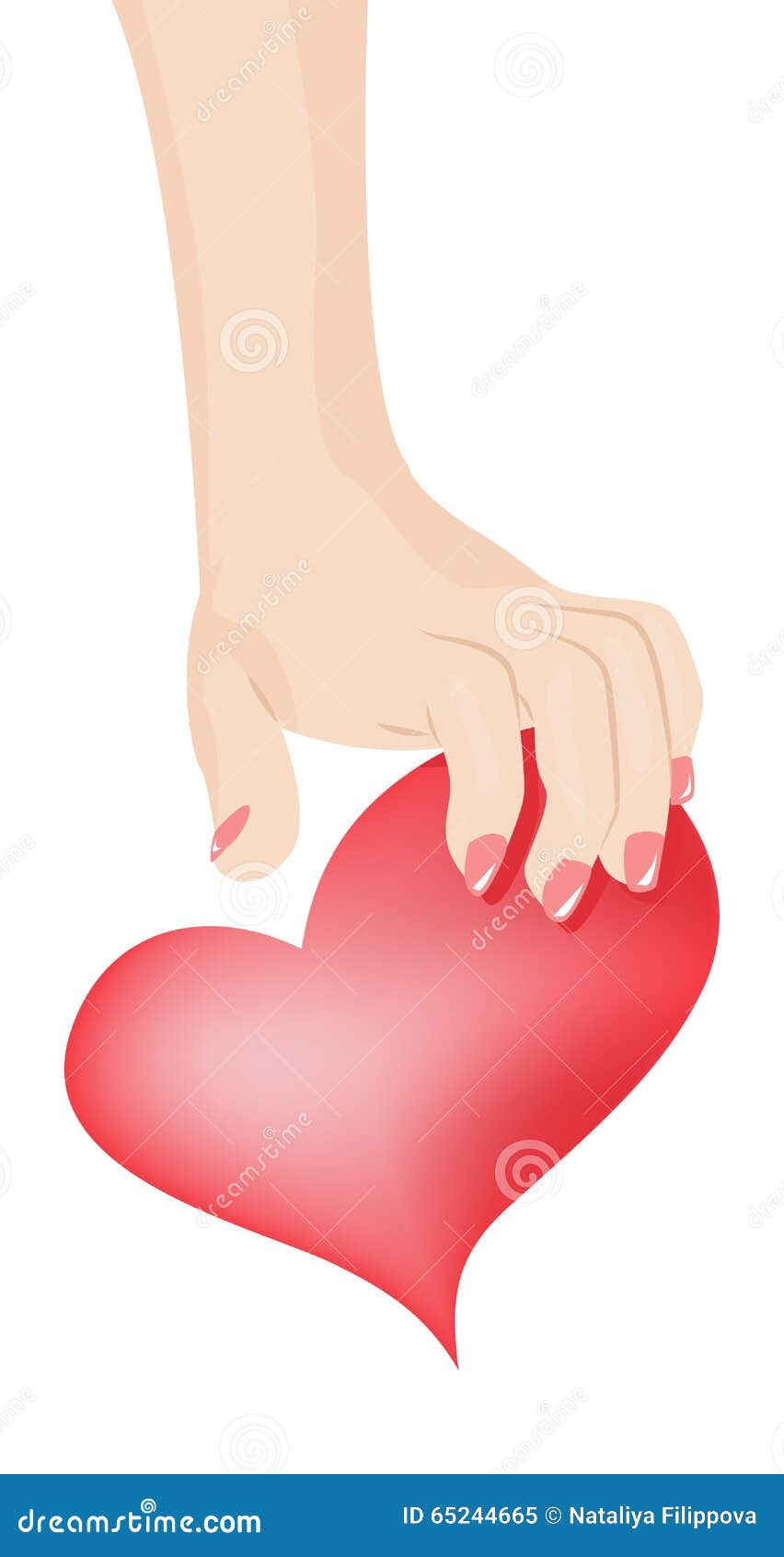 Hand taking heart stock vector. Illustration of body - 65244665