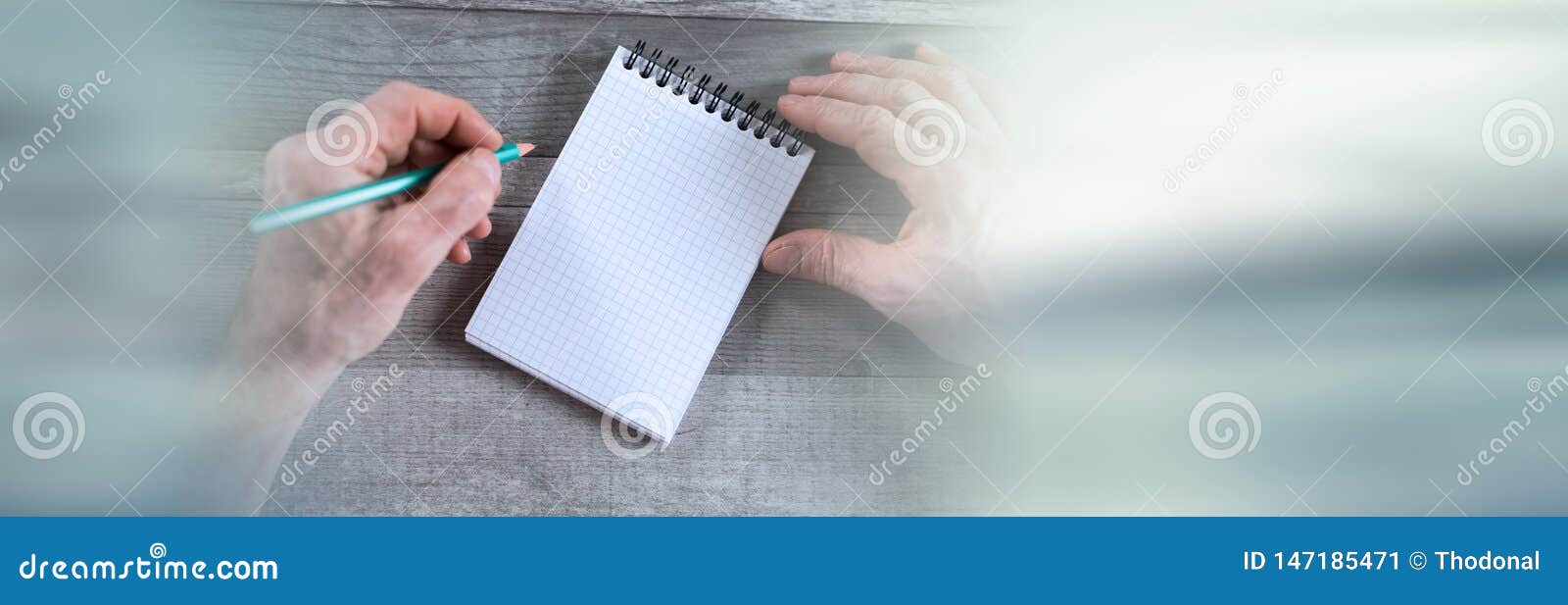 Taking Notes. Panoramic Banner Stock Image - Image of notebook, empty ...