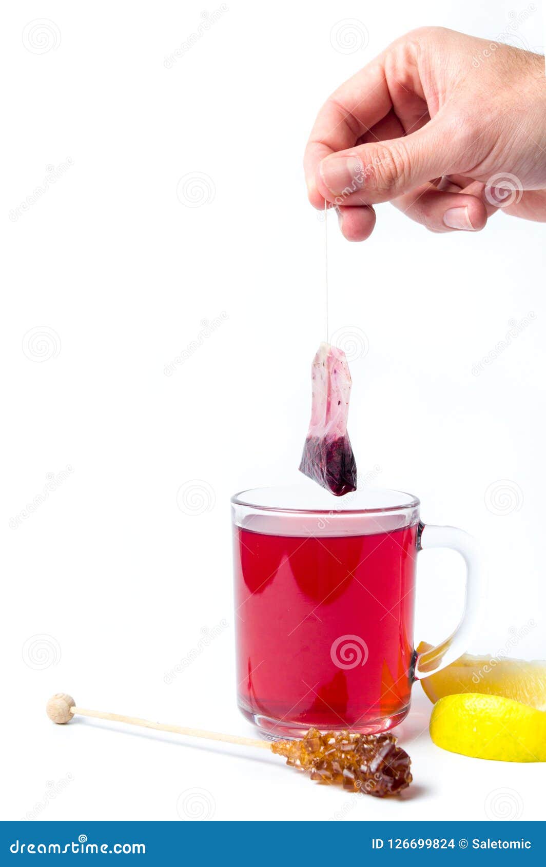 Hand Taking Out Tea Bag Out of the Glass Stock Photo - Image of space ...