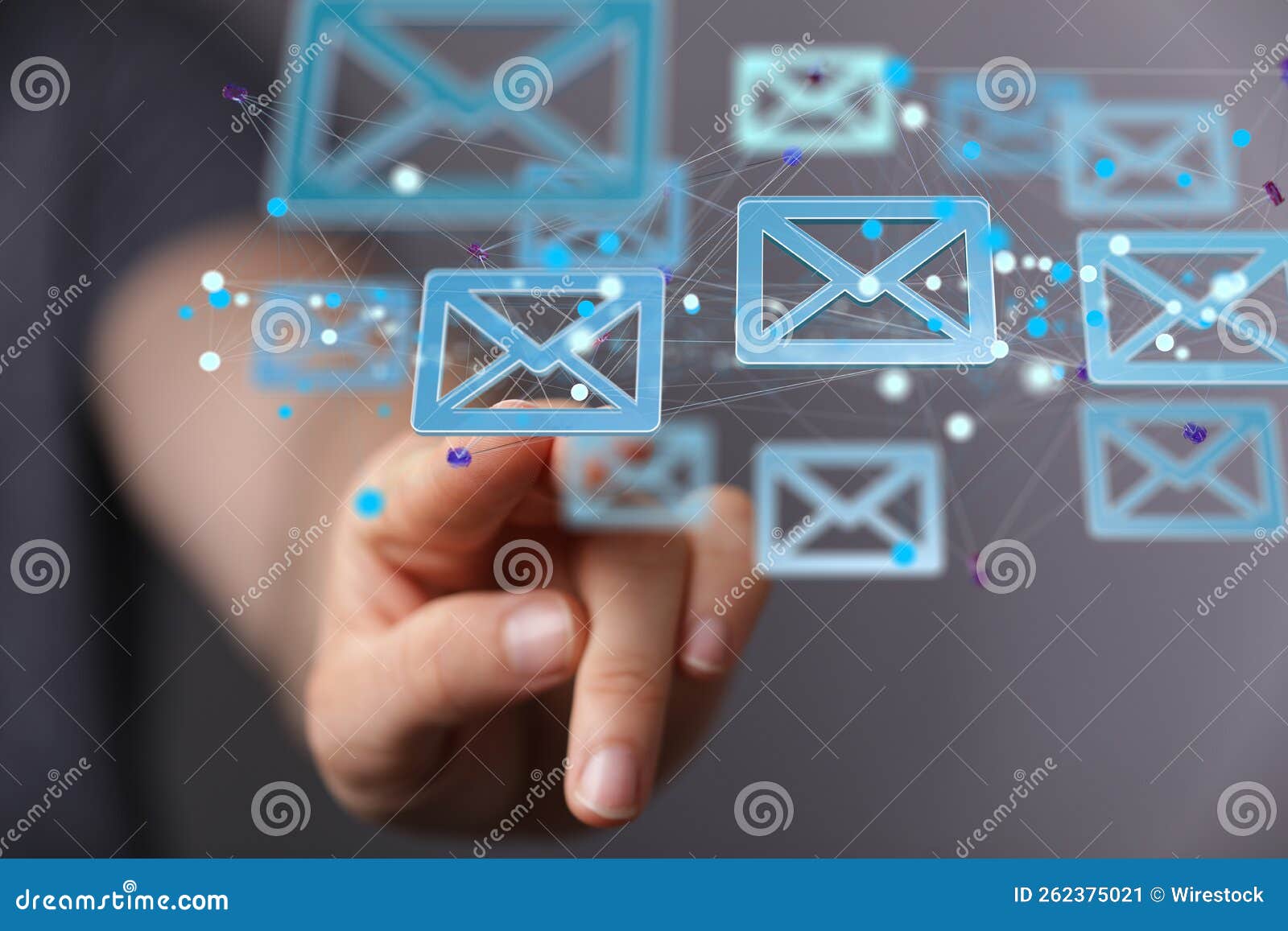 Hand Tapping 2D Message Icons Stock Image - Image of symbol, website ...