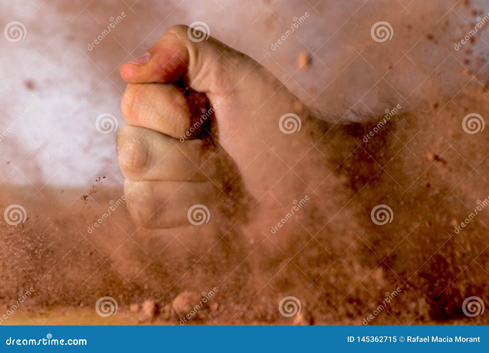 Hand Tapping on the Table with Cocoa Stock Image - Image of clipping ...