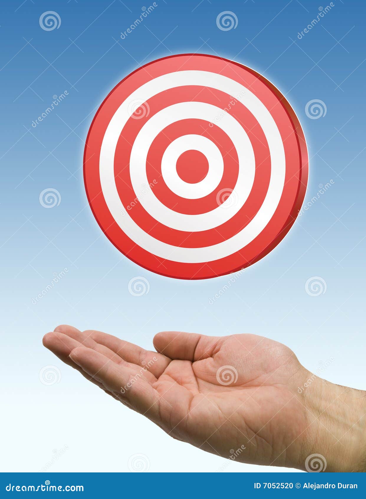 Hand and target blue stock illustration. Illustration of challenge ...