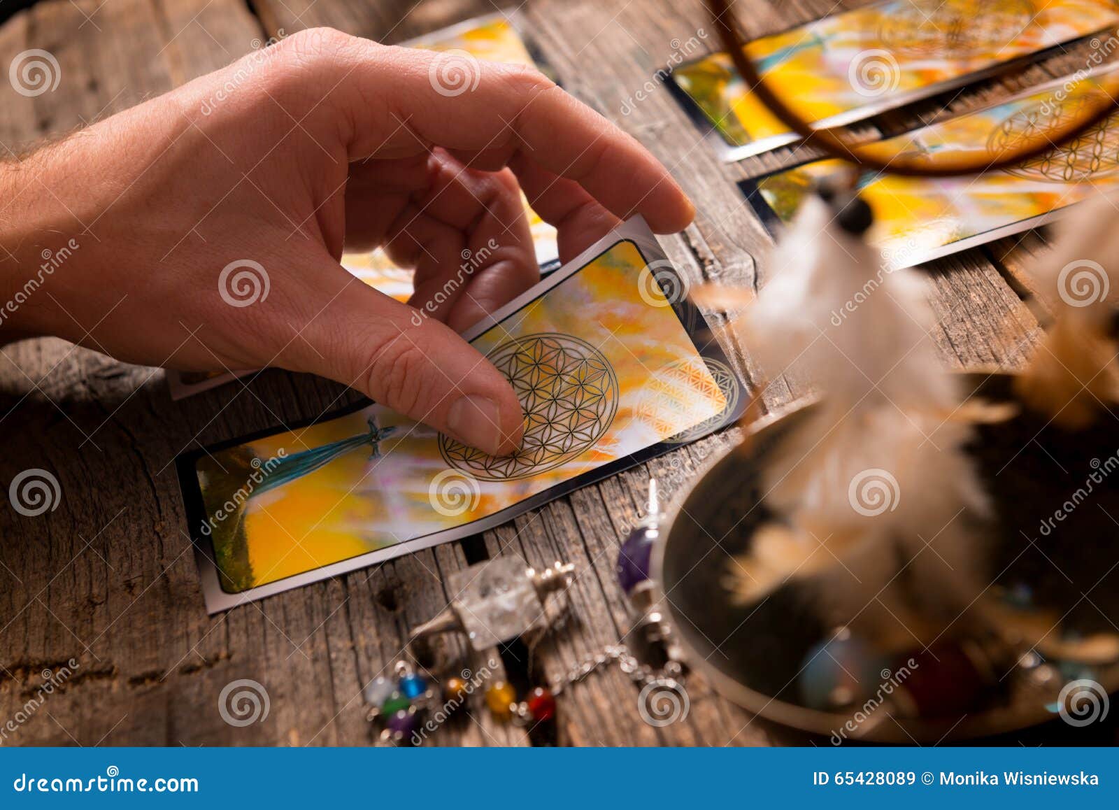 Hand with tarot cards stock image. Image of hand, astrologist - 65428089