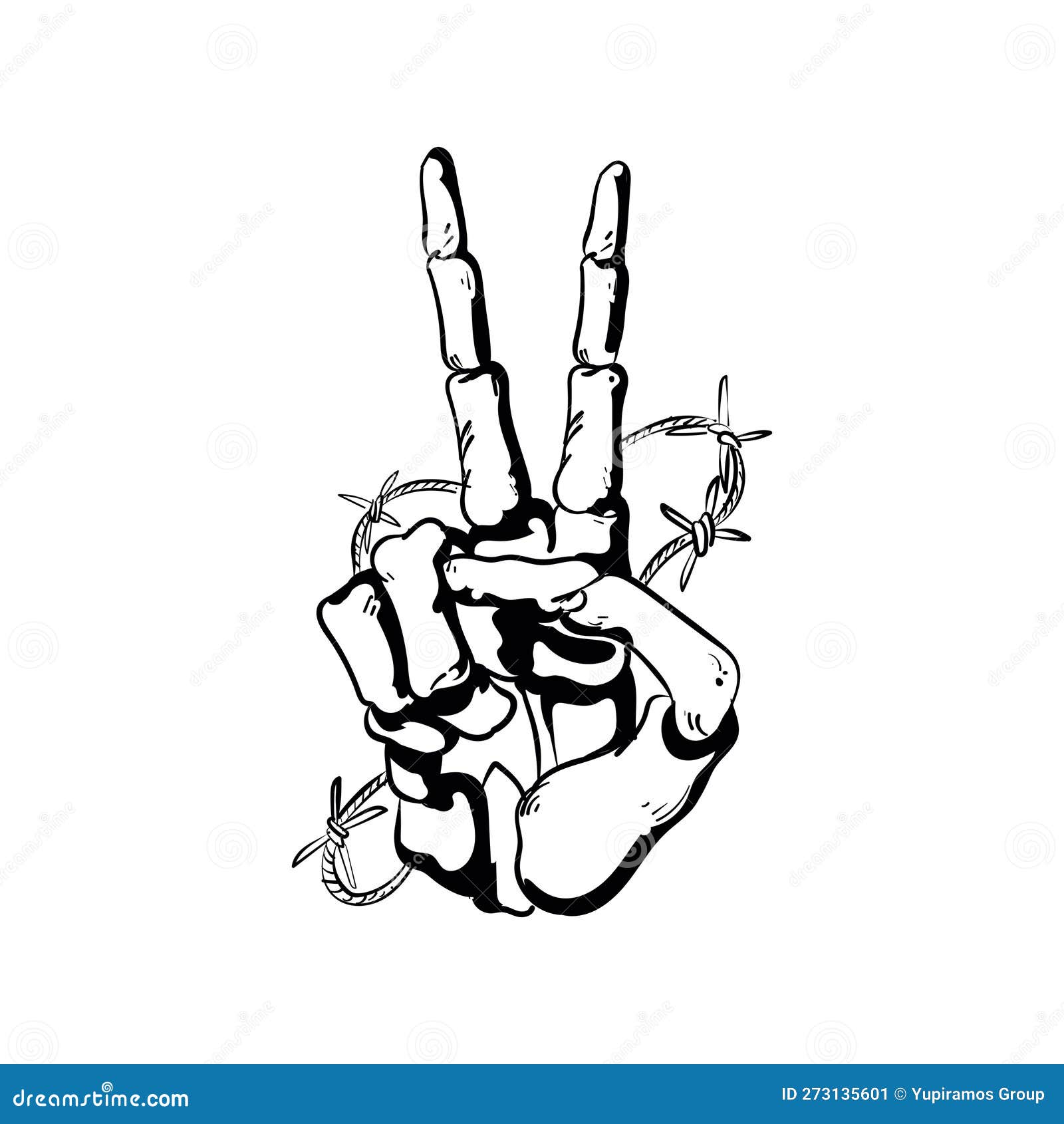 Hand tattoo design stock vector. Illustration of symbol - 273135601